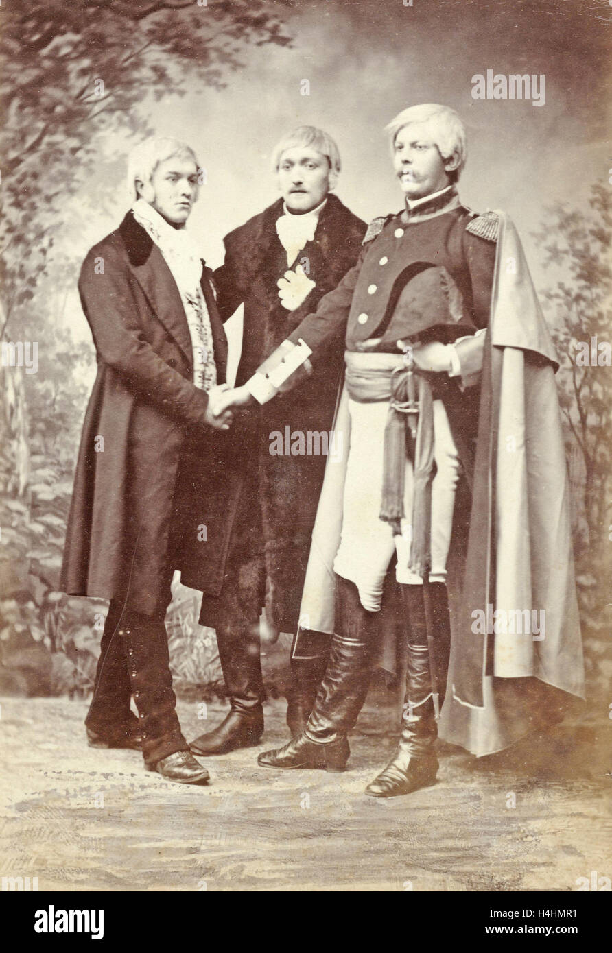Portrait men in suits independence celebrations, Anonymous, 1888 Stock ...