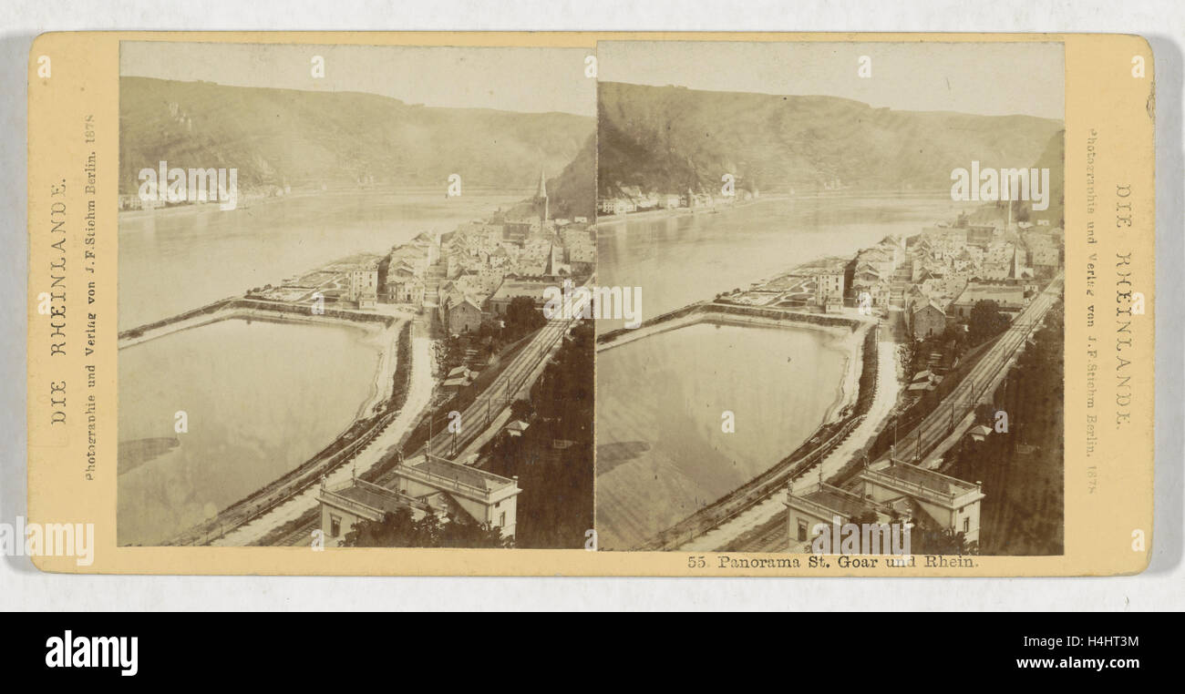 Panorama St. Goar and Rhein, Johann Friedrich Stiehm, 1878, Germany ...