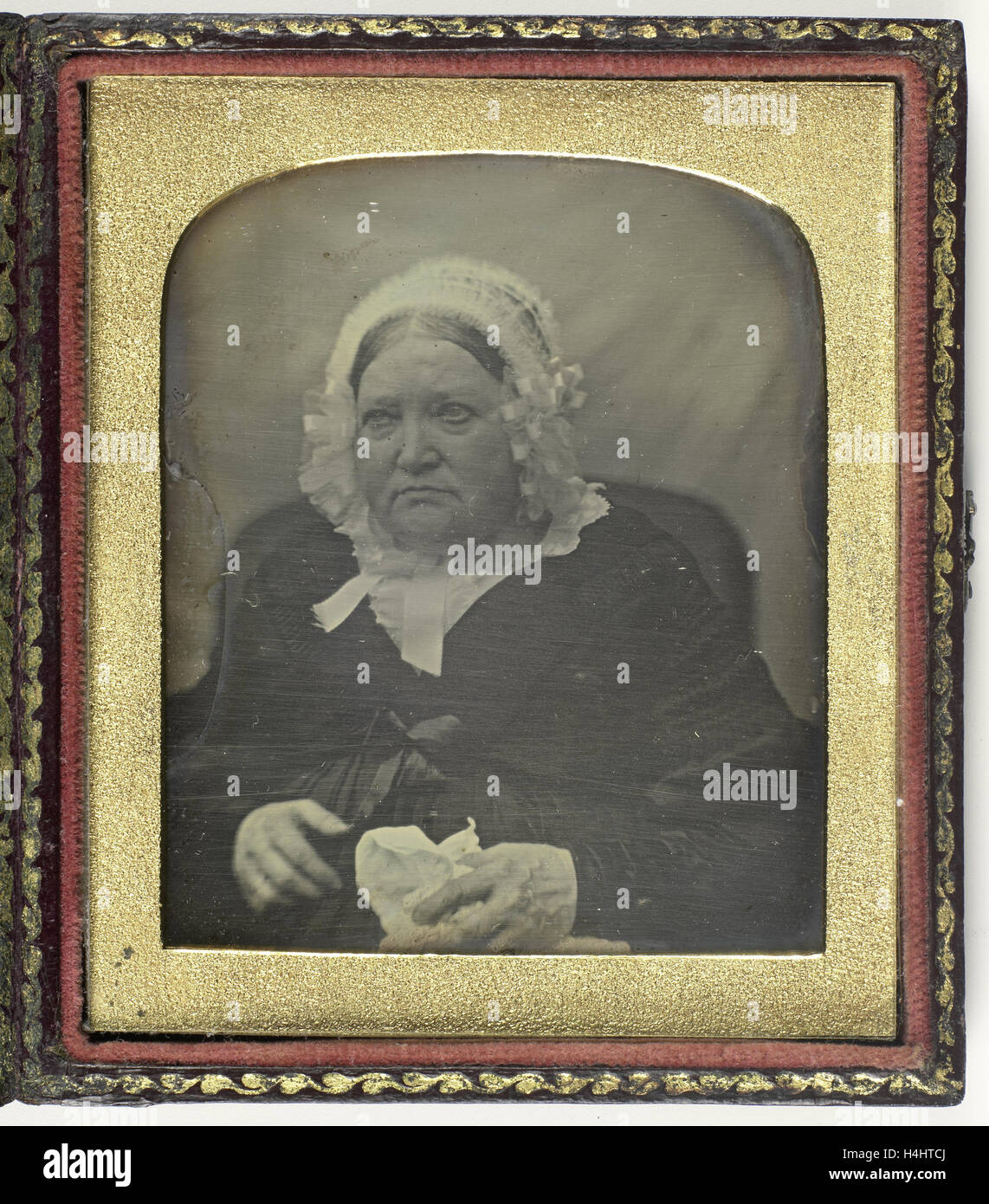 Portrait of an old woman, Anonymous, c. 1840 - c. 1860 Stock Photo - Alamy