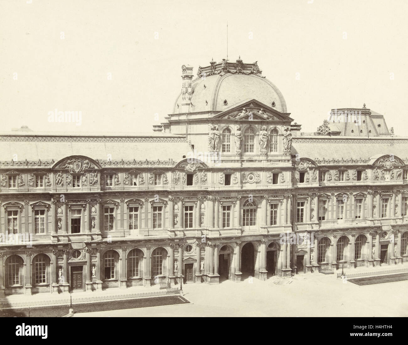 courtyard (Cour) of the Louvre, Paris, France, Achille Quinet, 1865 ...