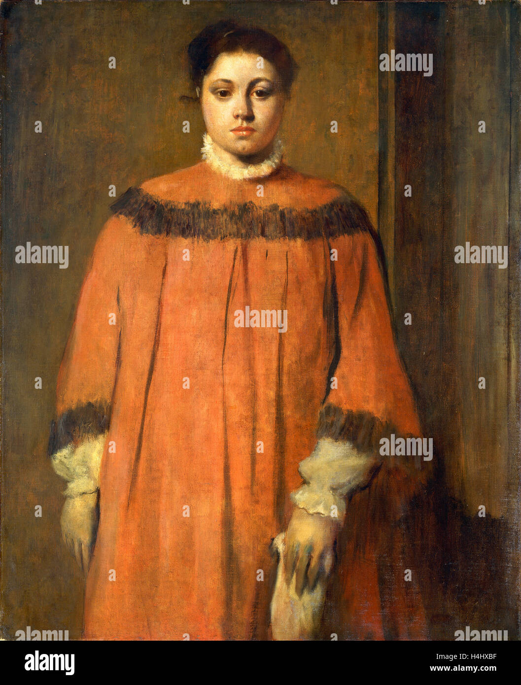 Edgar Degas, Girl in Red, French, 1834 - 1917, c. 1866, oil on canvas ...
