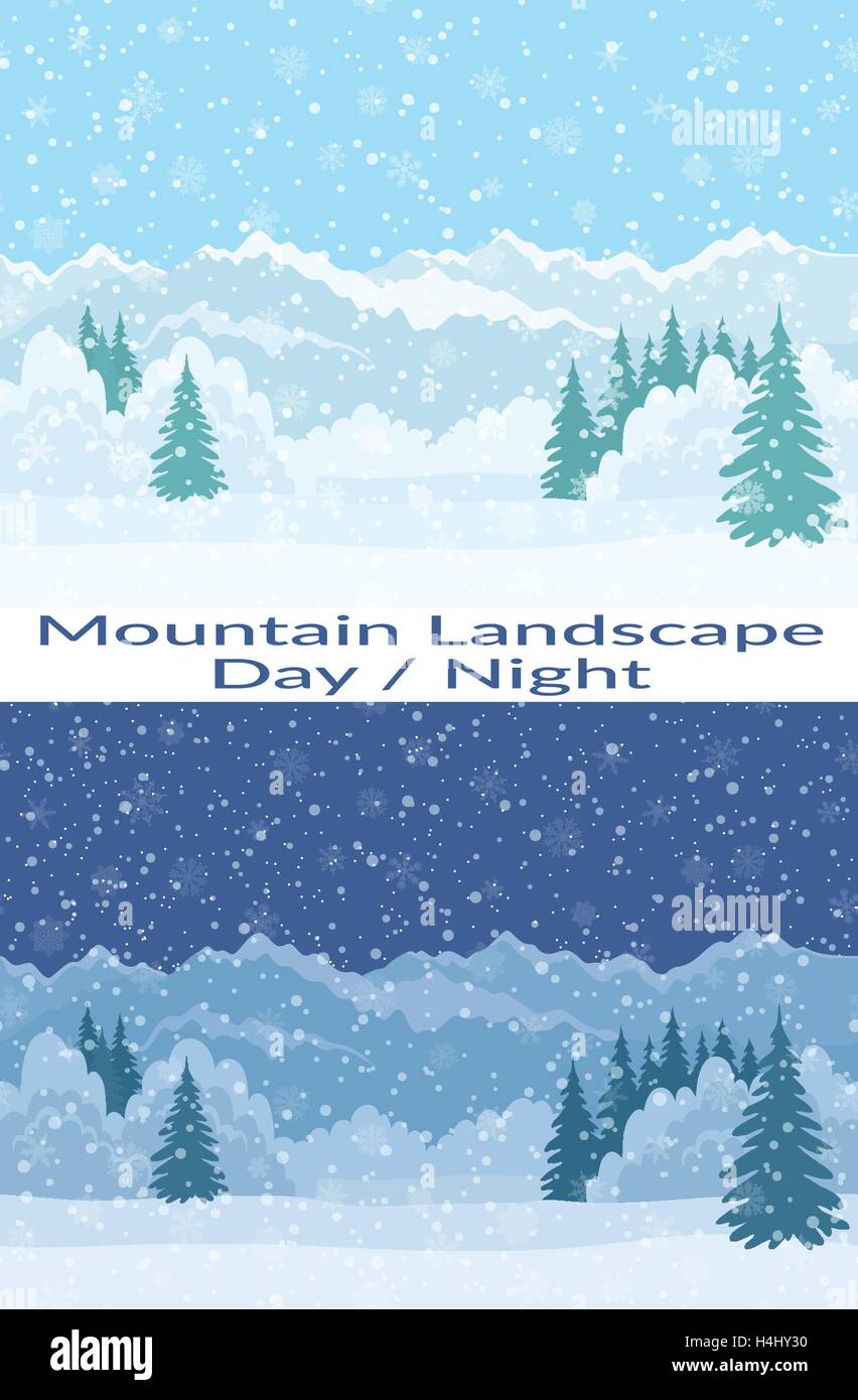 Cold climate landscapes Stock Vector Images - Alamy