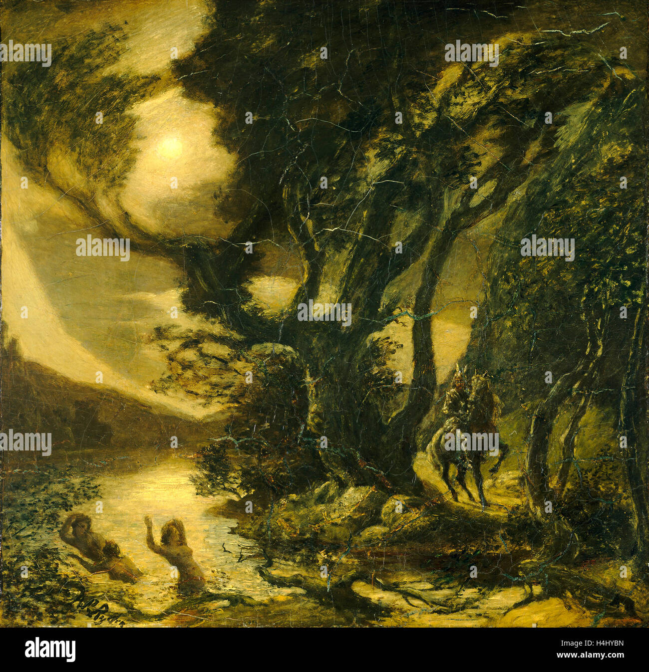Albert Pinkham Ryder, Siegfried and the Rhine Maidens, American, 1847 ...
