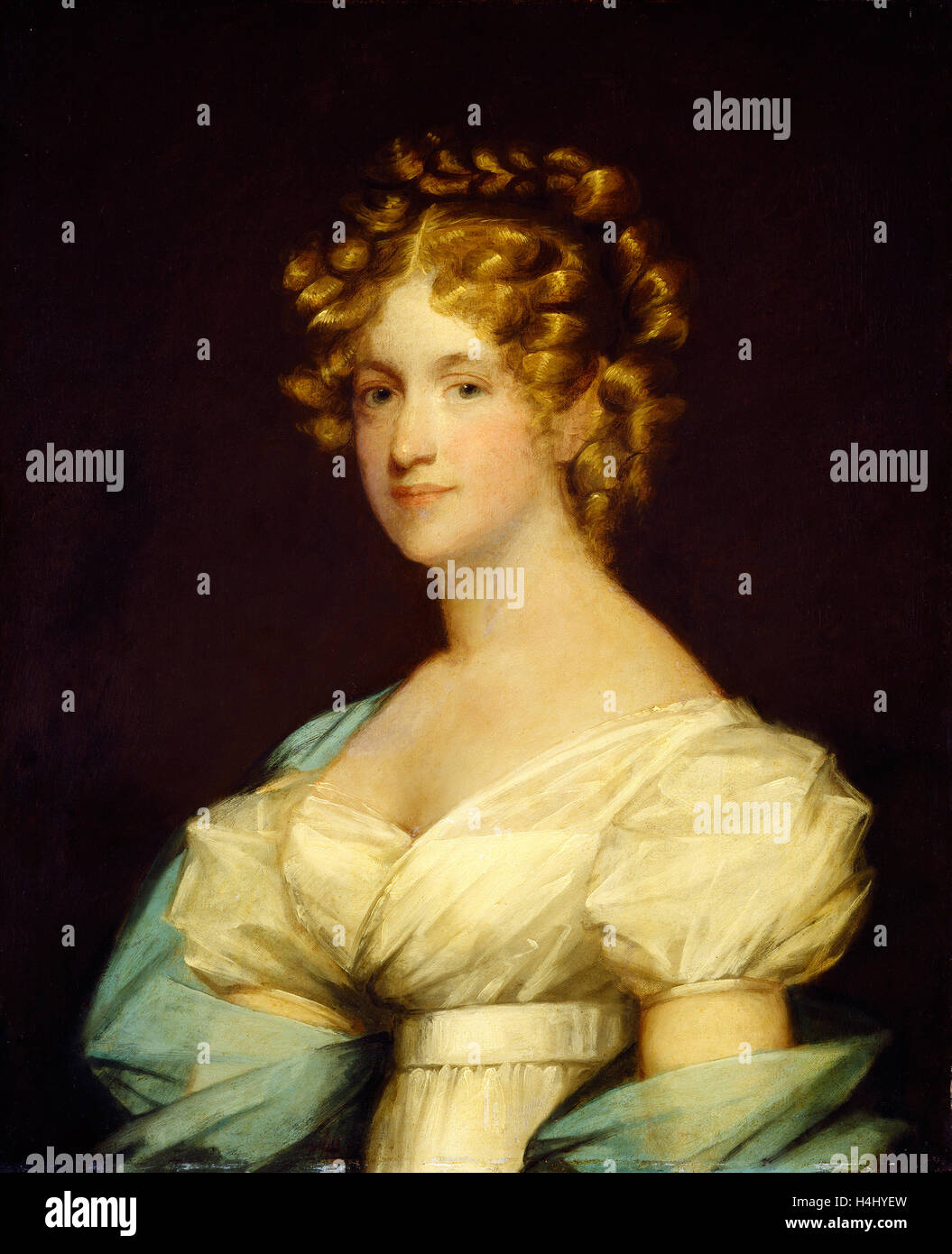 Completed by an unknown artist gilbert stuart hi-res stock photography ...