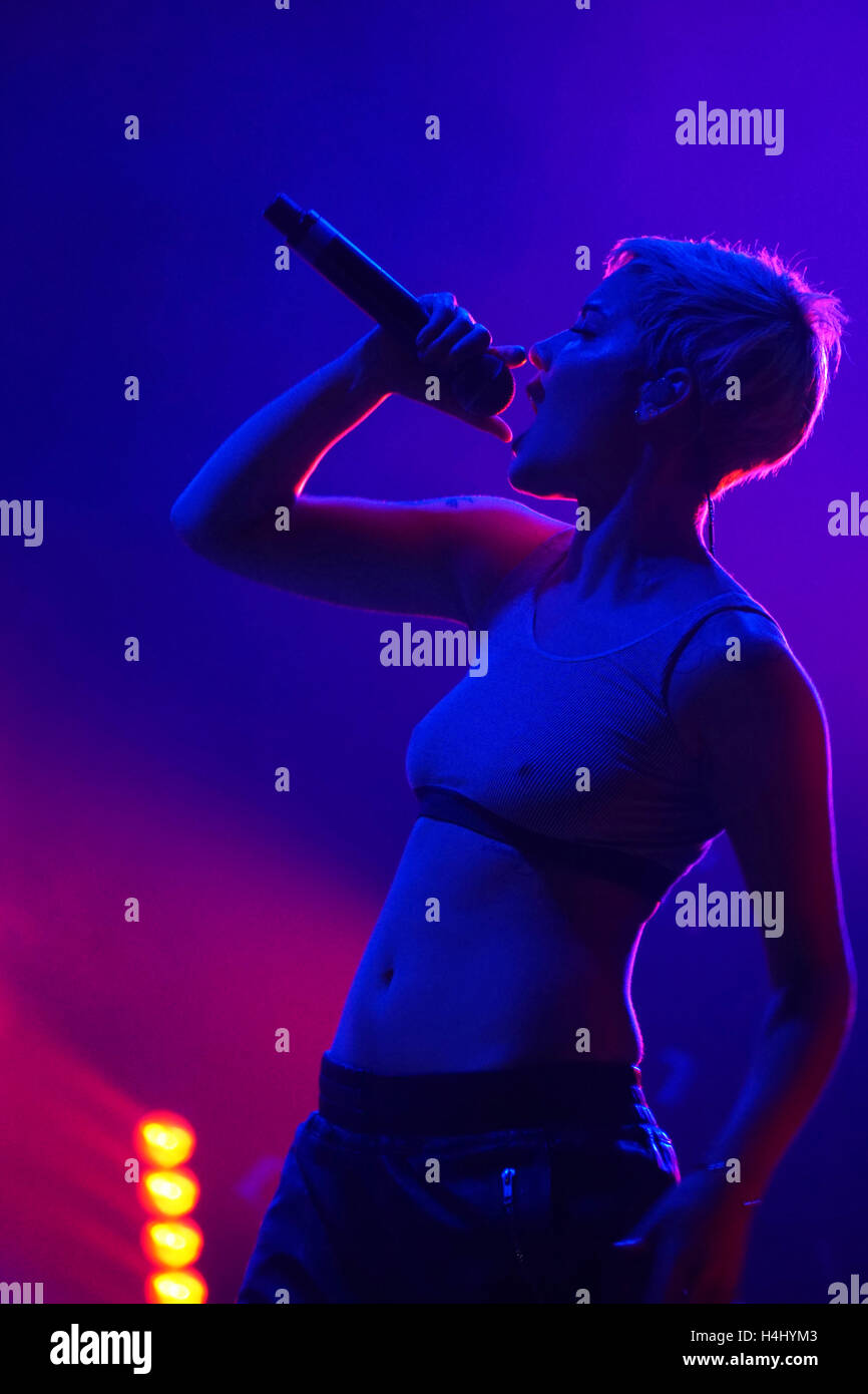 Singer Halsey performs at Union Transfer on October 19th, 2015 in ...