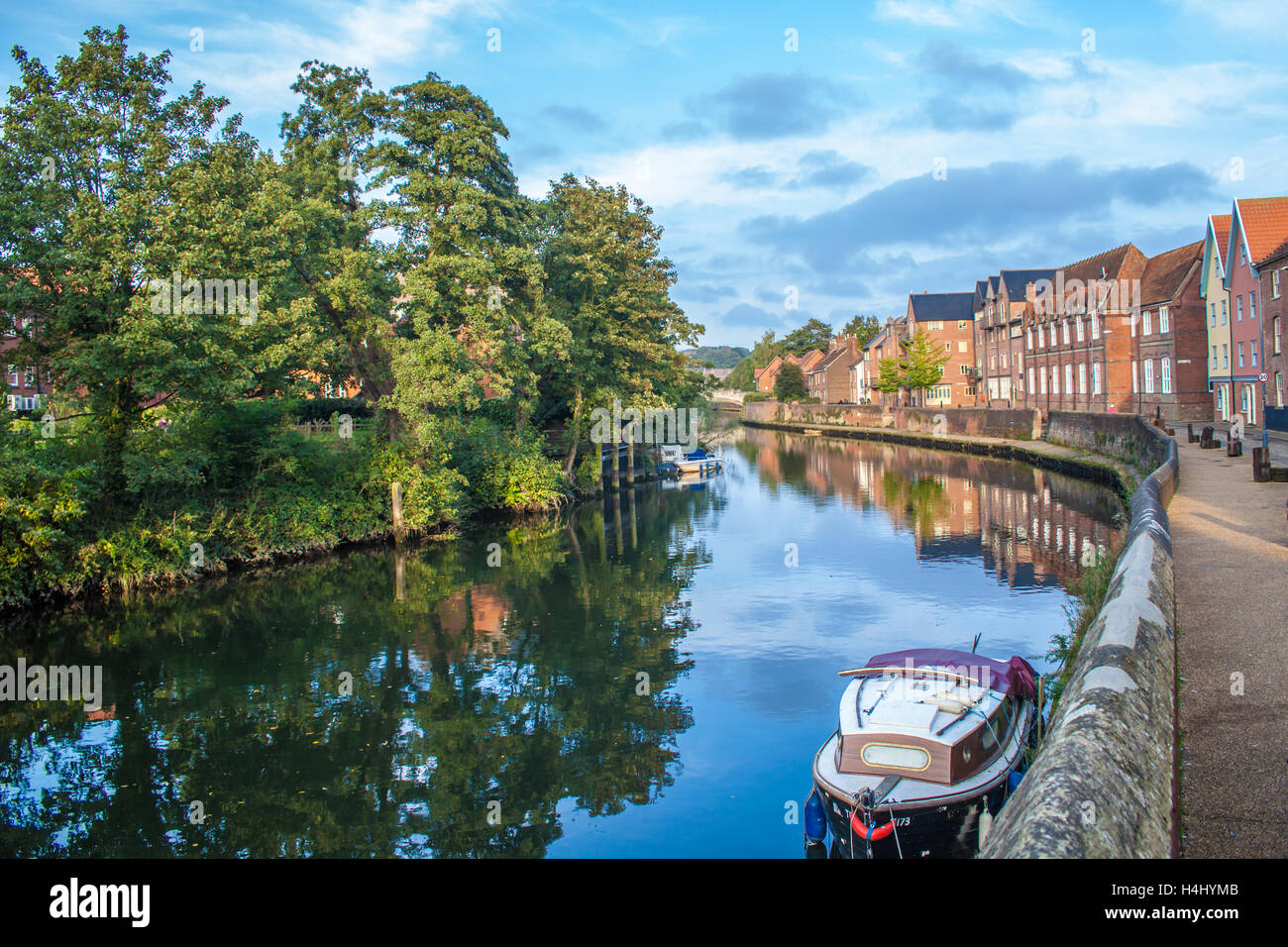 riverside appartments norwich quayside river wensum norfolk uk Stock ...