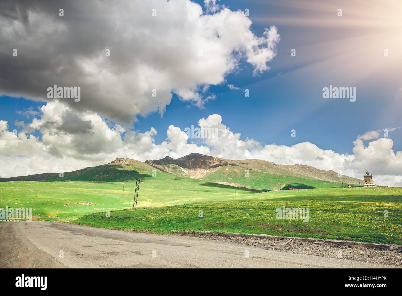 road and blue sky Stock Photo - Alamy