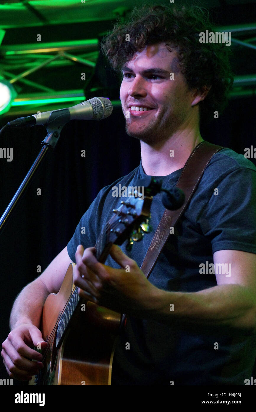 Singer/songwriter Vance Joy at a radio station in Philadelphia, PA on ...