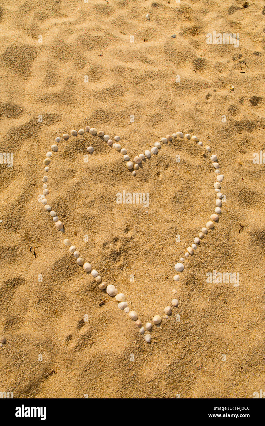 Heart on the Beach; Cornwall; UK Stock Photo - Alamy