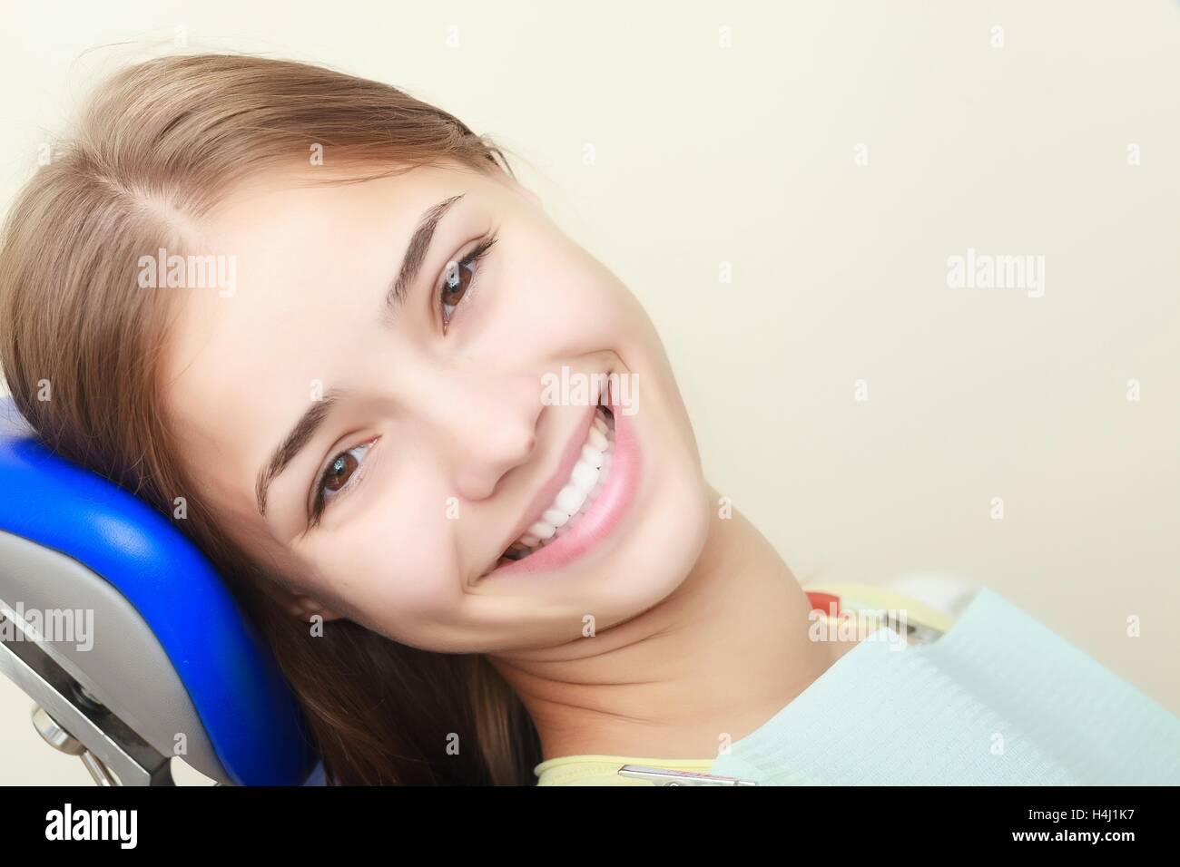 emale patient smiling in dentistry Stock Photo - Alamy