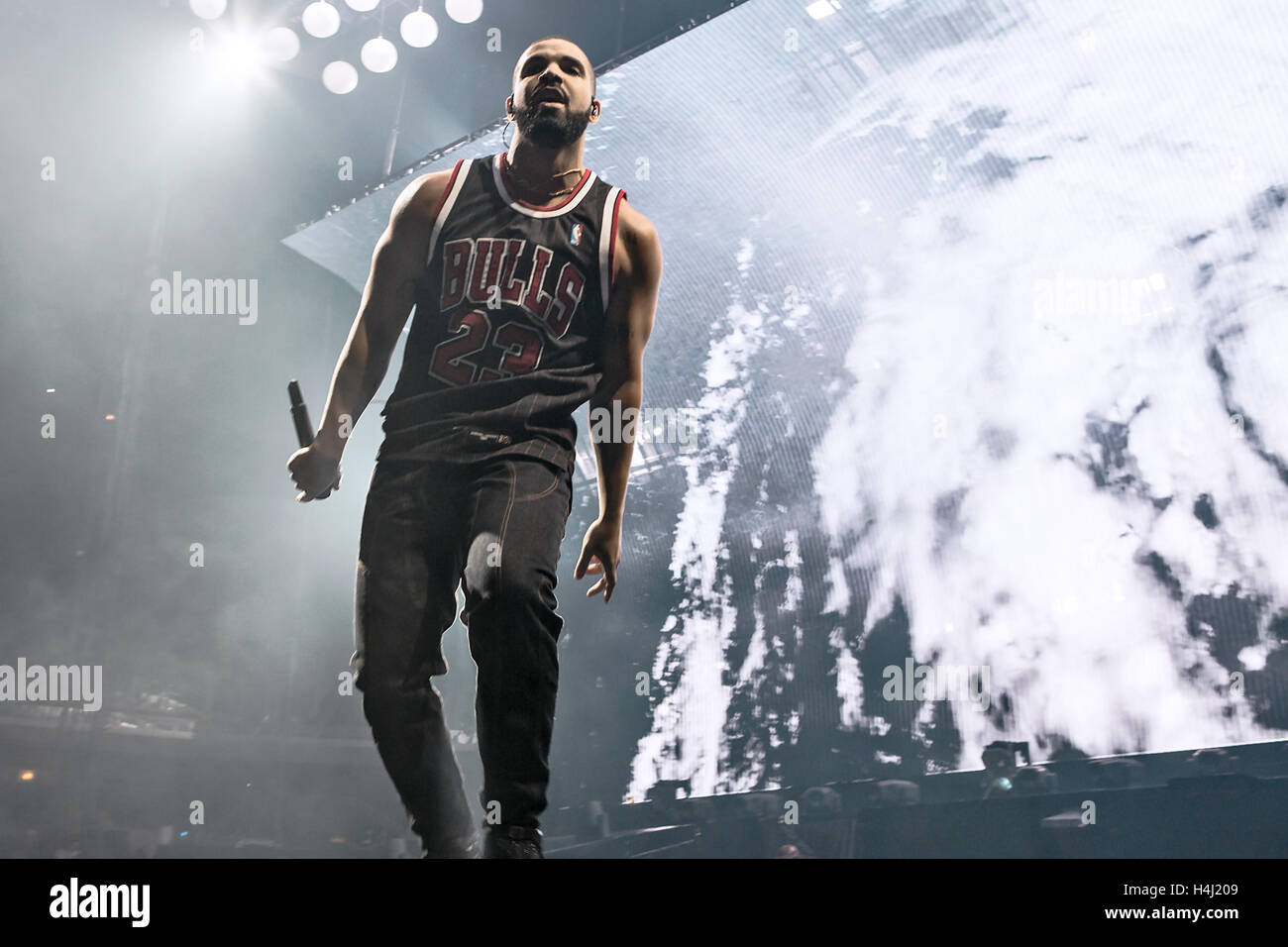 Rapper Aubrey Graham aka Drake performs at the United Center on October ...