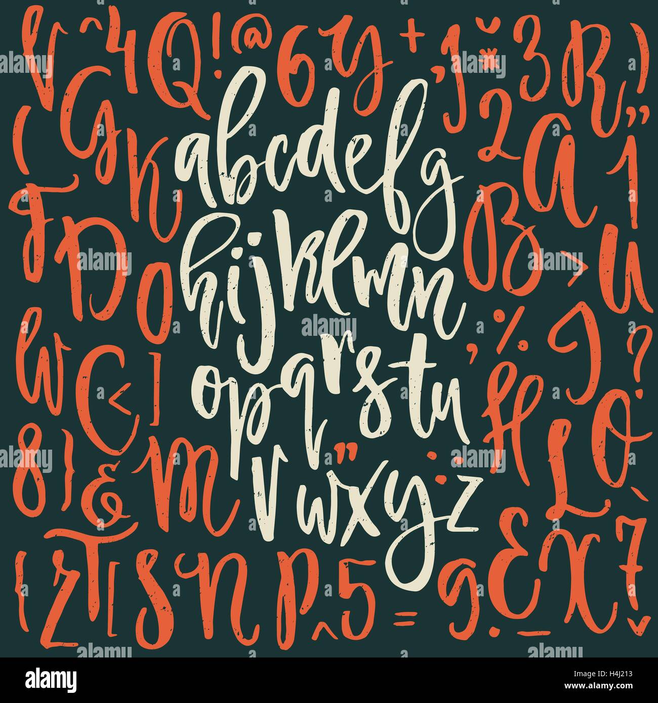 Brush alphabet Stock Vector Images - Alamy