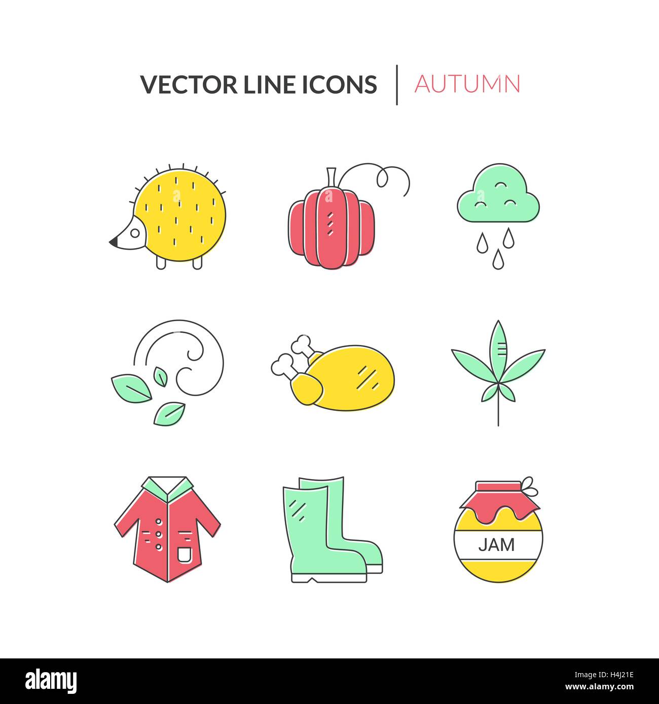 Autumn jam jar Stock Vector Images - Alamy