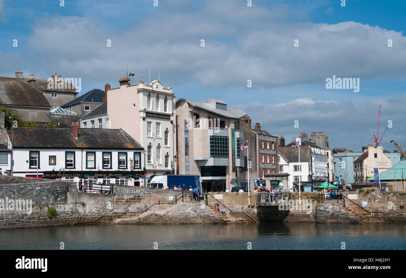 Plymouth Dock side Stock Photo - Alamy