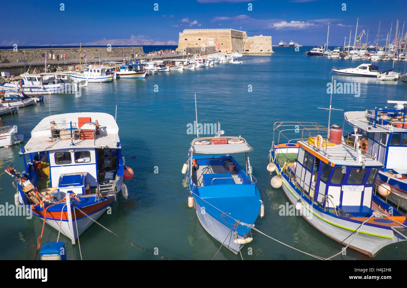 the port of heraklion,crete Stock Photo - Alamy