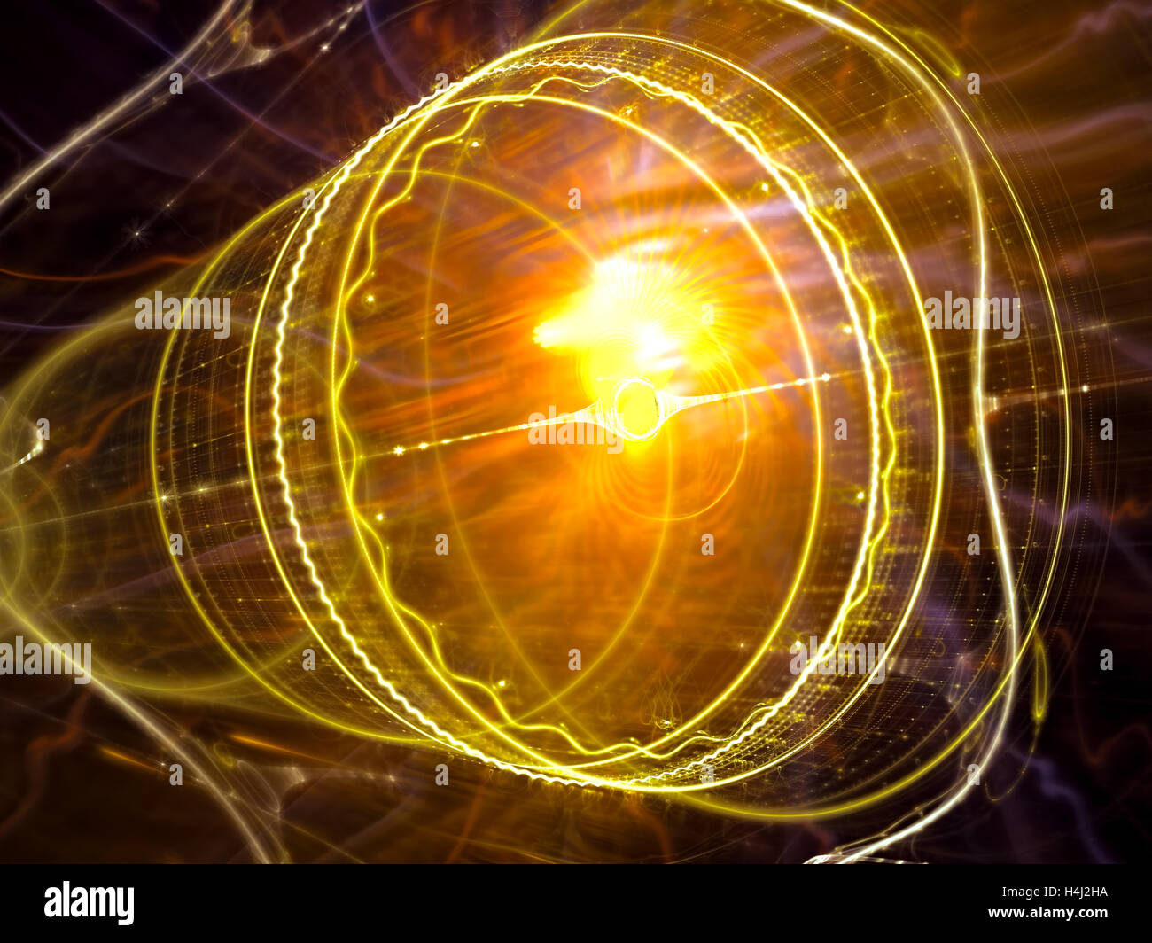 Abstract golden telescope - digitally generated image Stock Photo - Alamy