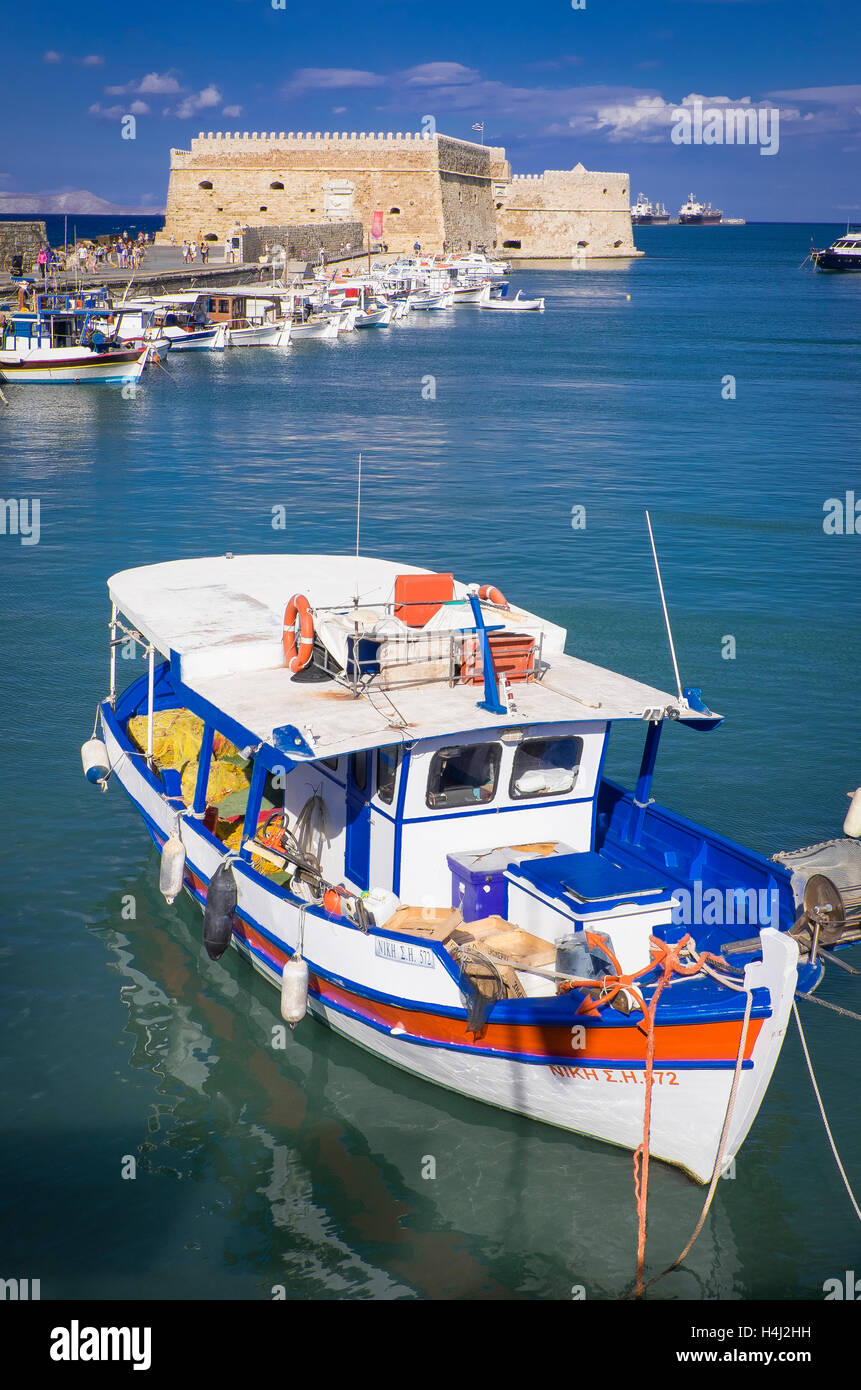 the port of heraklion,crete Stock Photo - Alamy