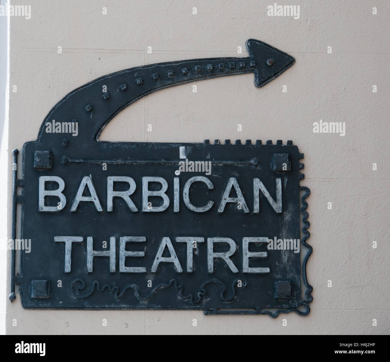Barbican Theatre sign, Plymouth Stock Photo - Alamy