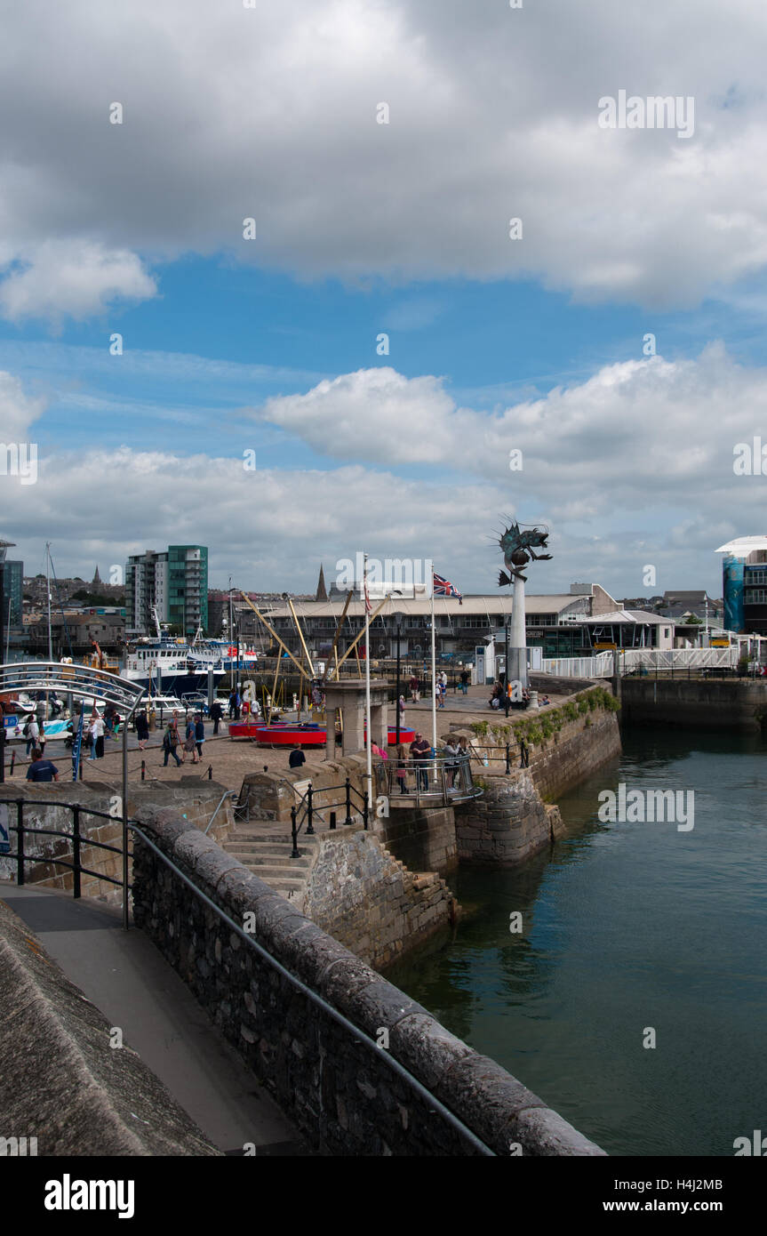 Plymouth Dock side Stock Photo - Alamy