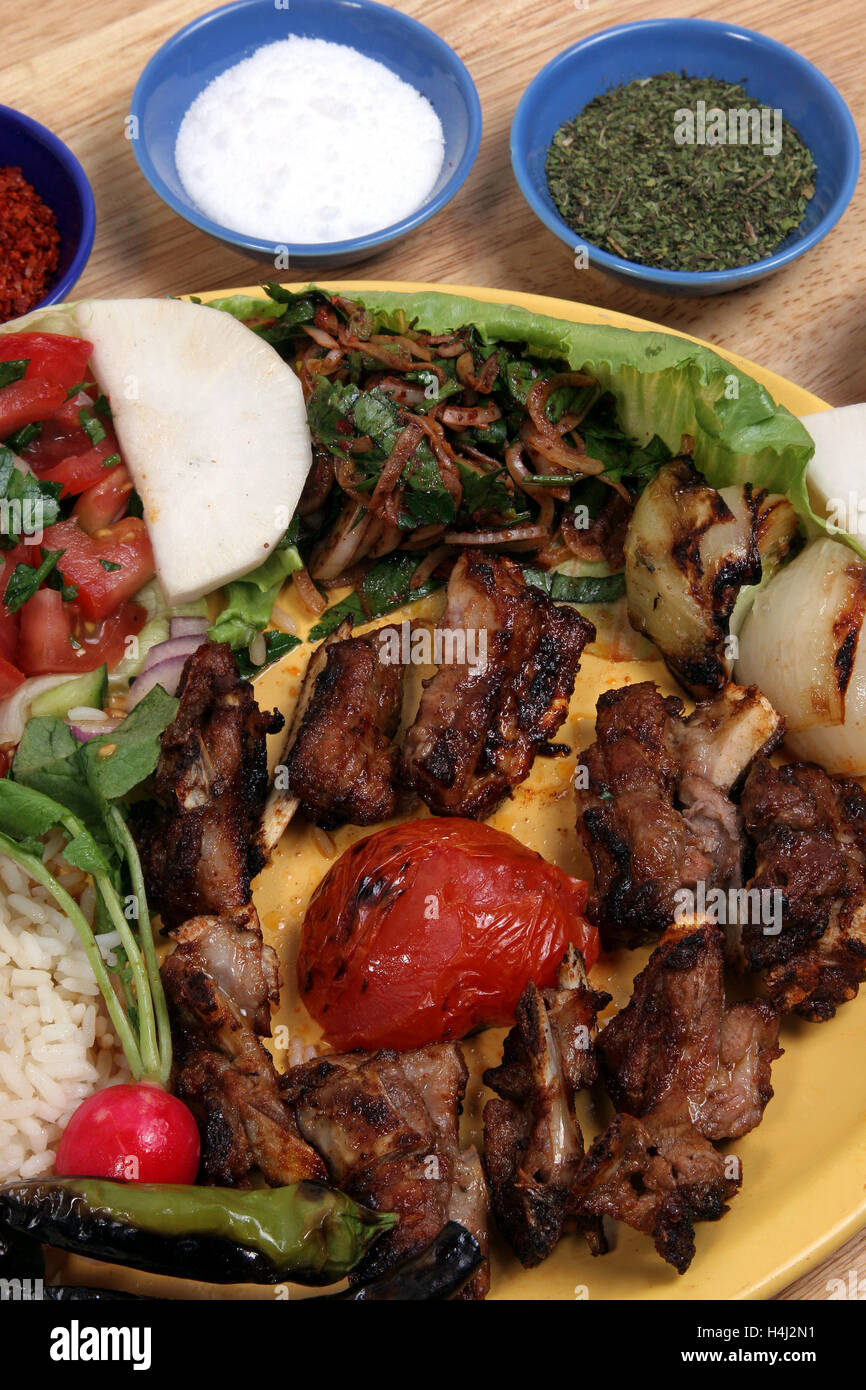 Grilled Lamb Ribs Stock Photo - Alamy