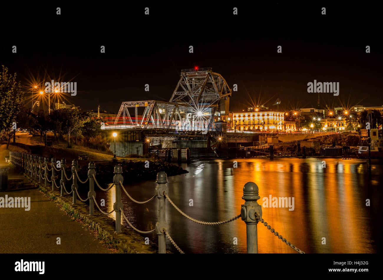 "The blue bridge Stock Photo - Alamy