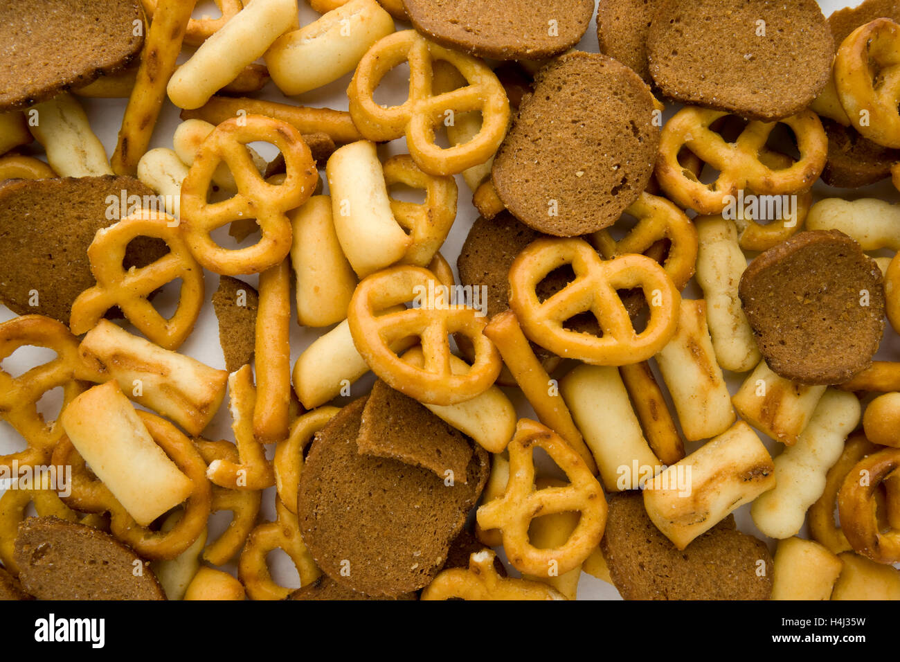 mixed snack mix pretzel bread sticks Stock Photo - Alamy
