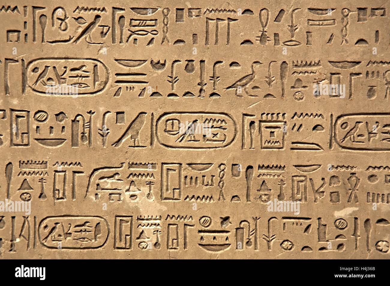 Ancient Hieroglyphic Script Stock Photo - Alamy