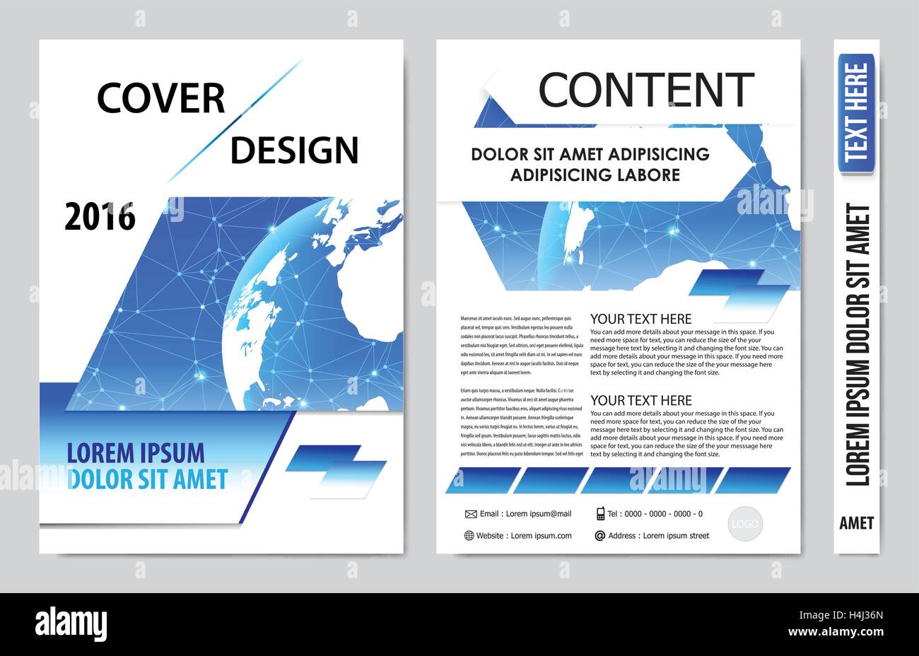 Cover book presentation report design template background Stock Vector ...