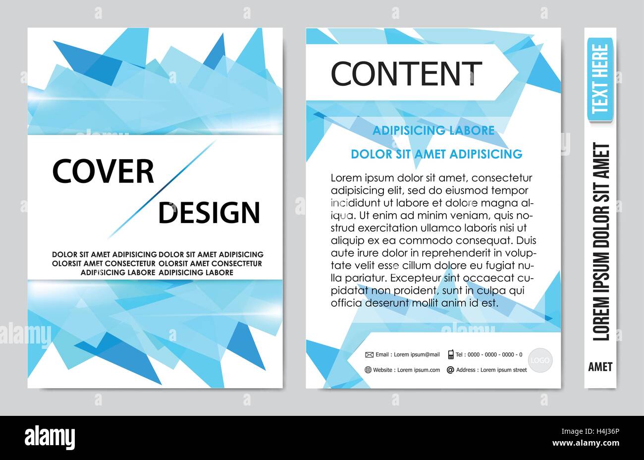 Cover book presentation report design template background Stock Vector ...