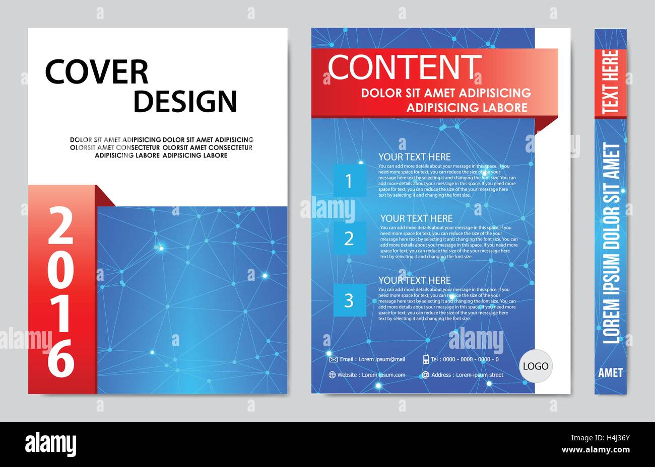 Cover book presentation report design template background Stock Vector ...