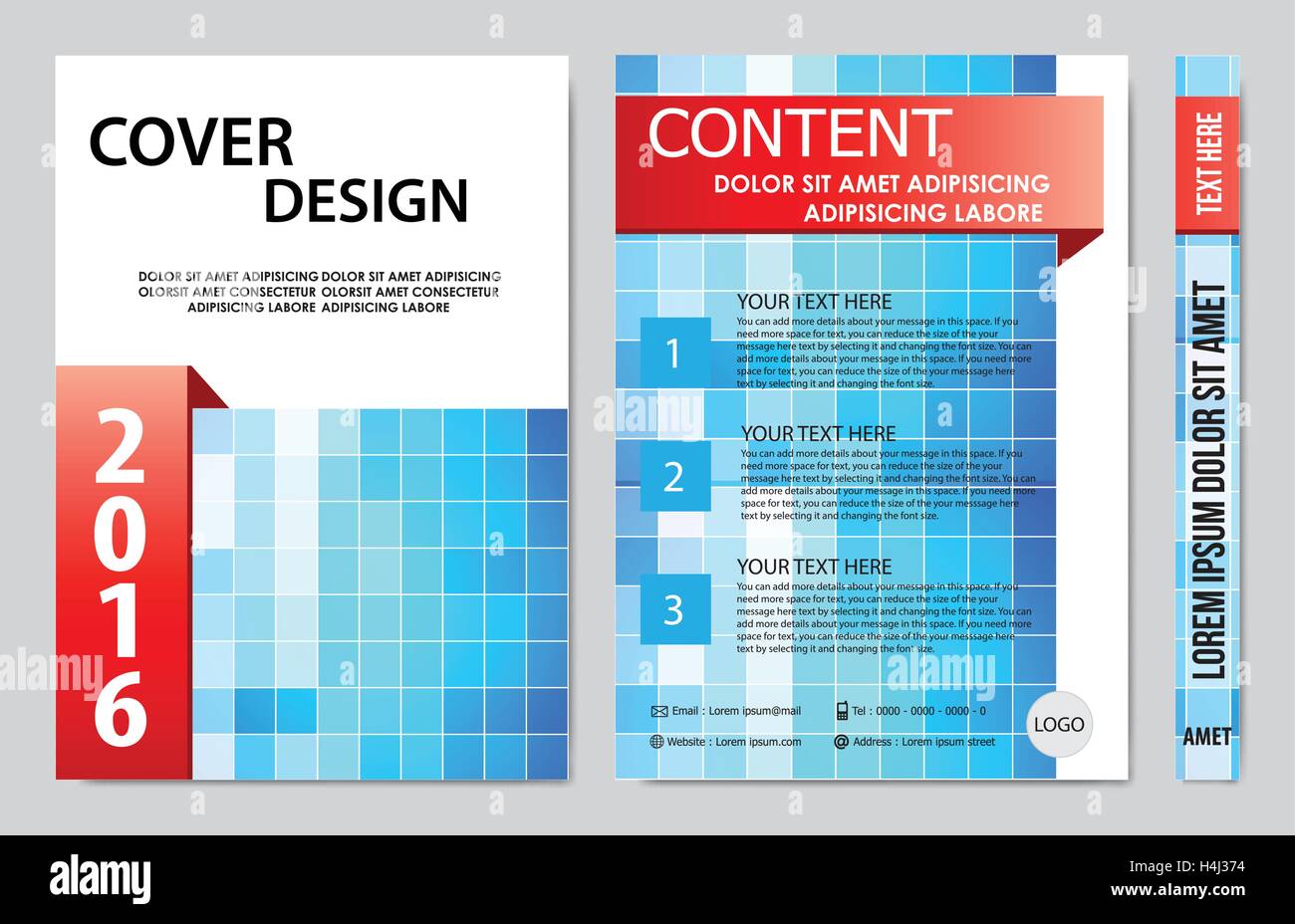 Cover book presentation report design template background Stock Vector ...