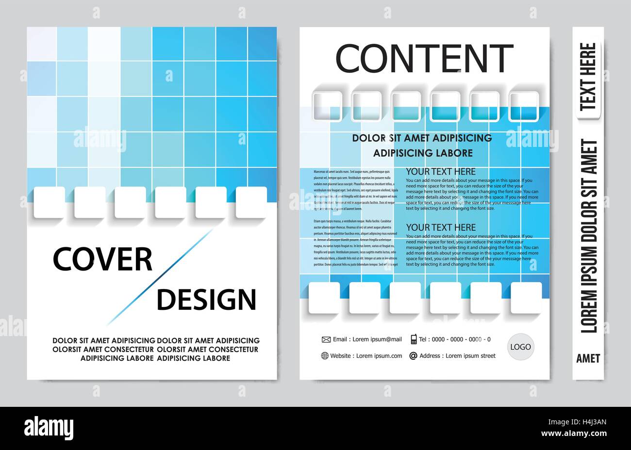 Cover book presentation report design template background Stock Vector ...