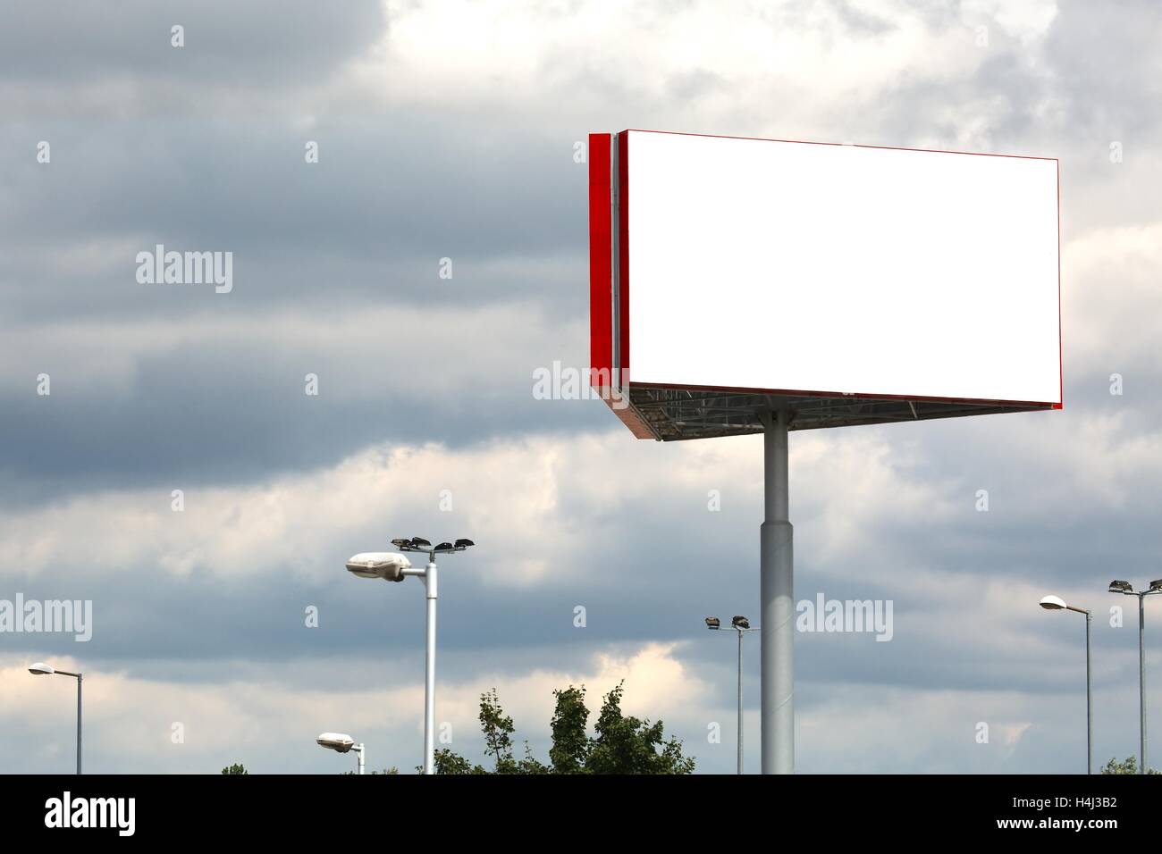 Blank Billboard Column Stock Photo - Alamy