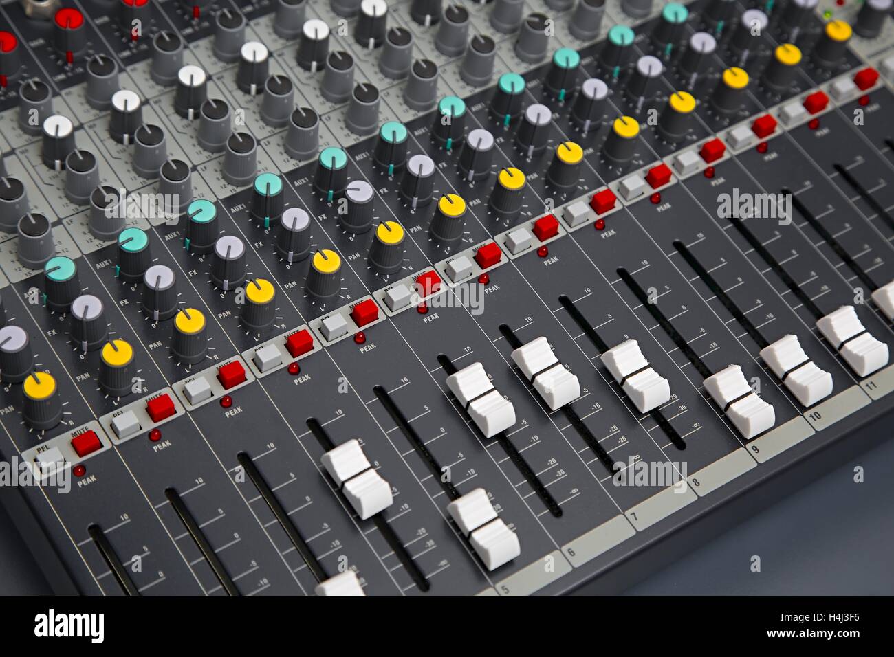 Audio Mixer Board Stock Photo - Alamy
