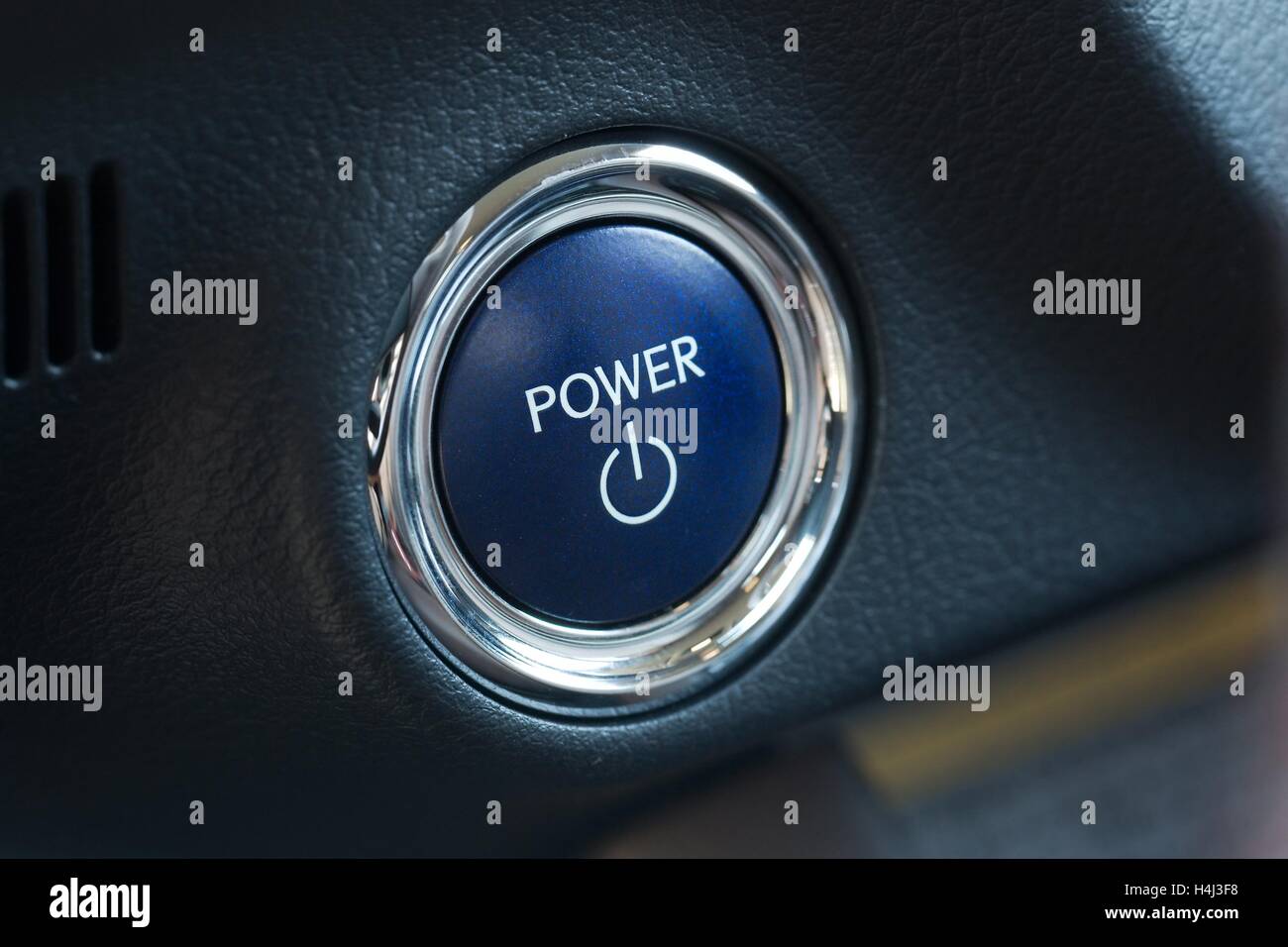 Power button of a car Stock Photo - Alamy