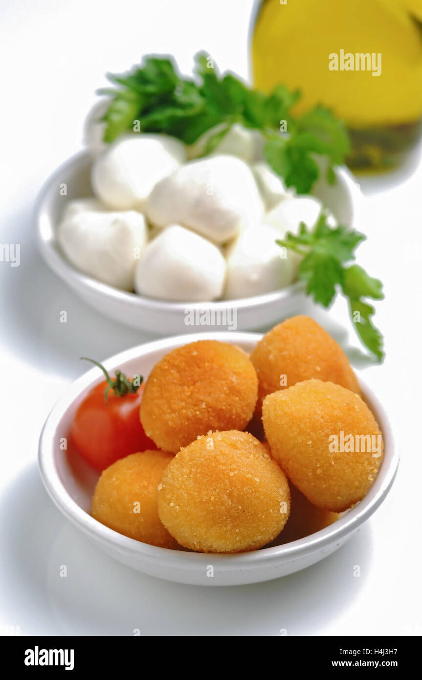 Italian fried mozzarella cheese Stock Photo - Alamy