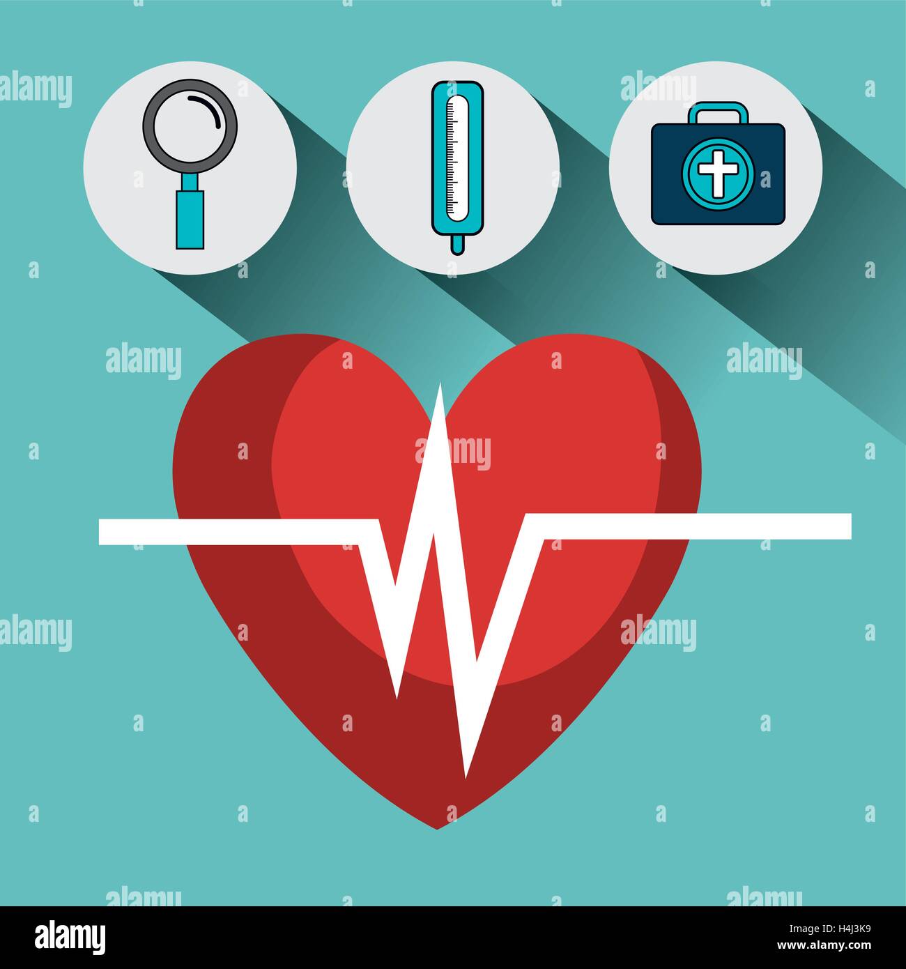 cardio pulse heart Stock Vector Image & Art - Alamy