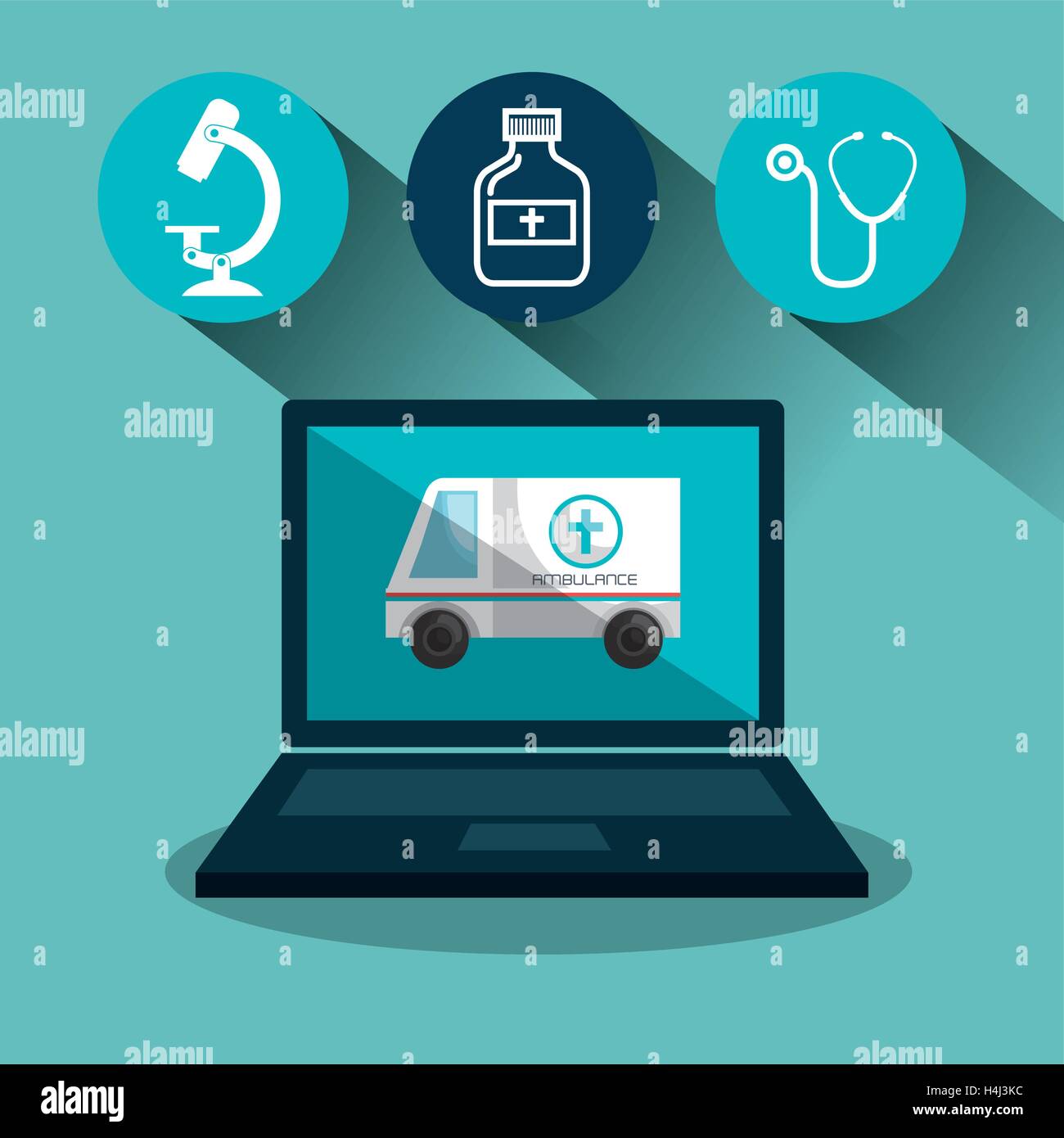 medicine icon and laptop computer Stock Vector Image & Art - Alamy