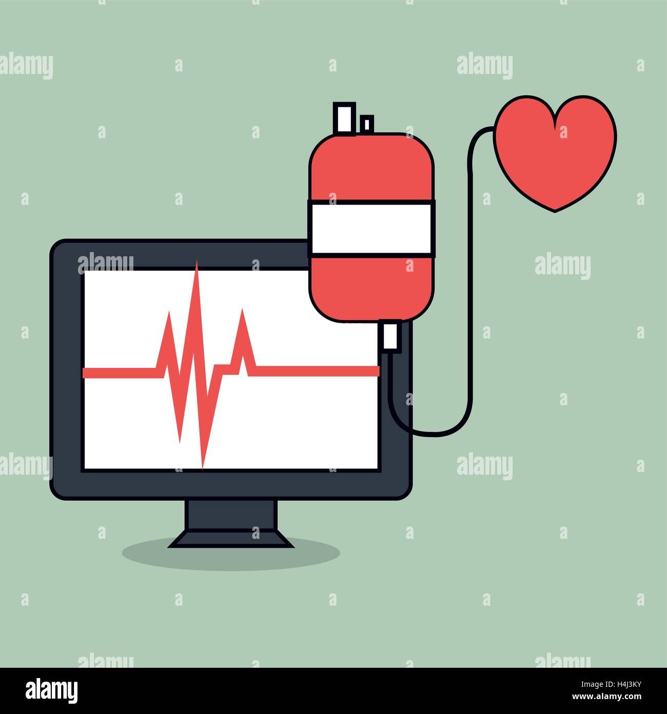 computer with medicine icon Stock Vector Image & Art - Alamy