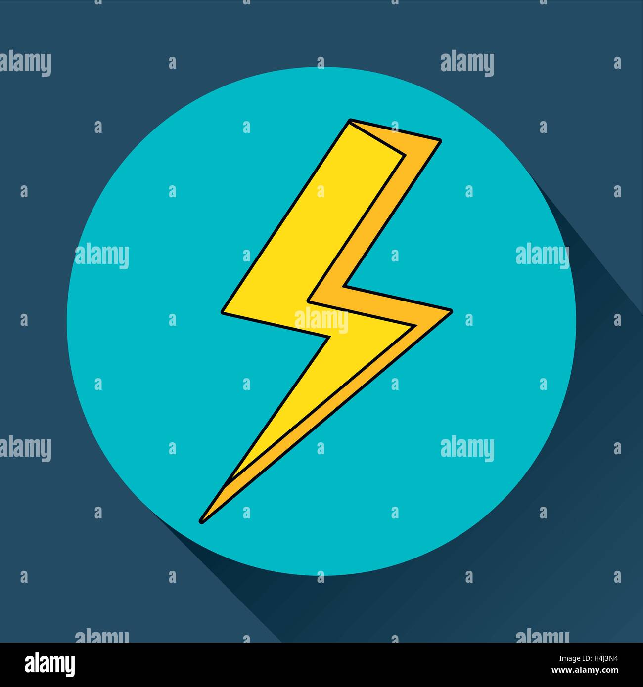 yellow bolt icon Stock Vector Image & Art - Alamy