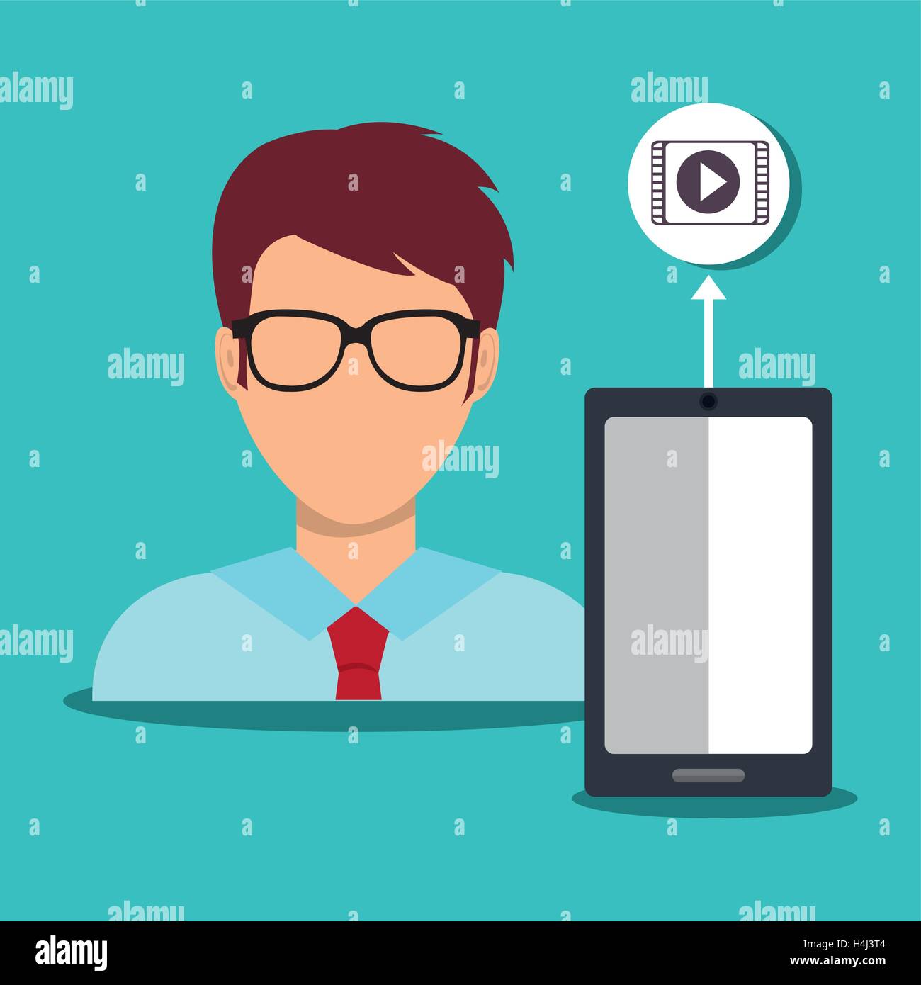 avatar man with smartphone Stock Vector Image & Art - Alamy