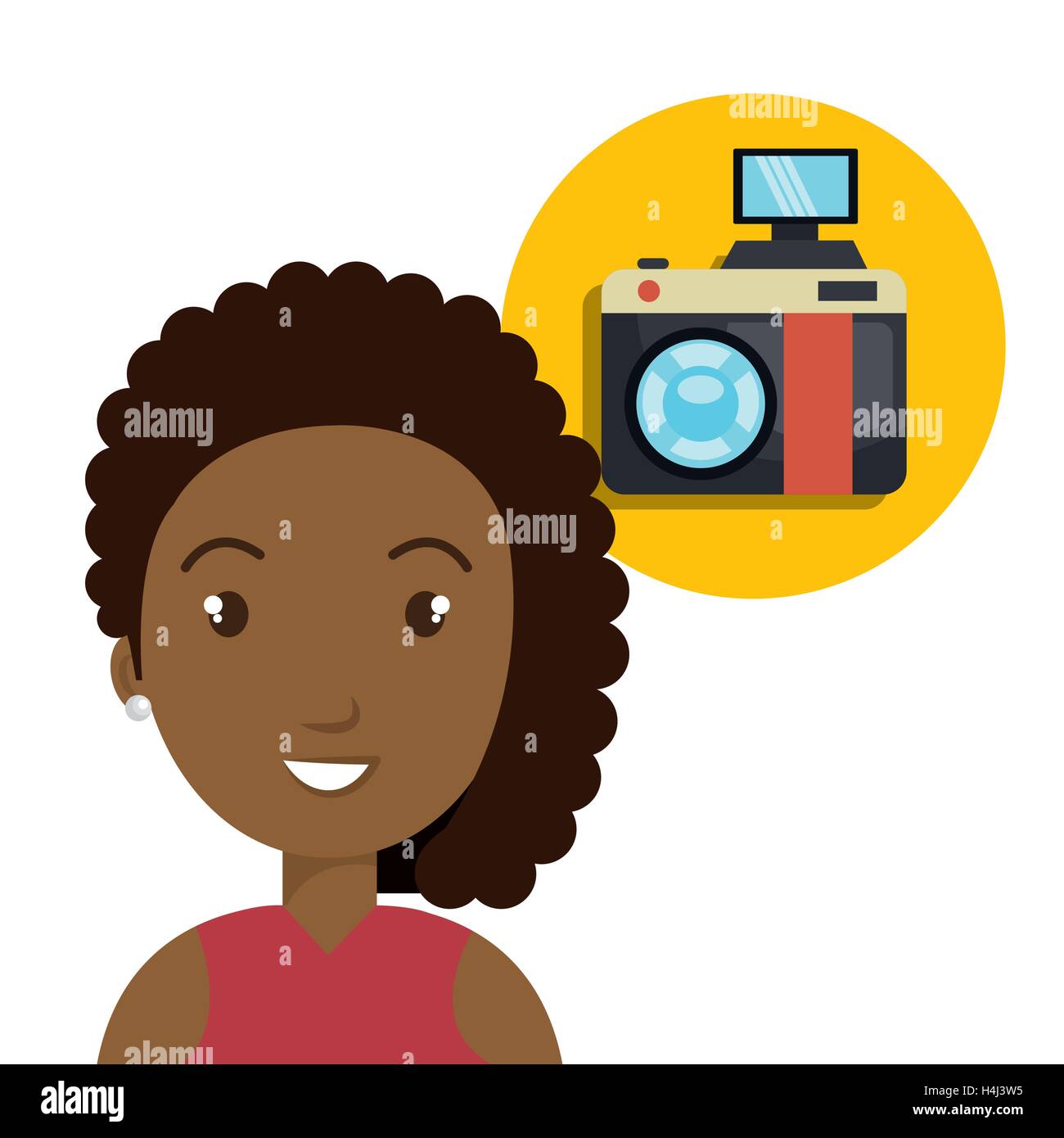 avatar woman and camera Stock Vector Image & Art - Alamy