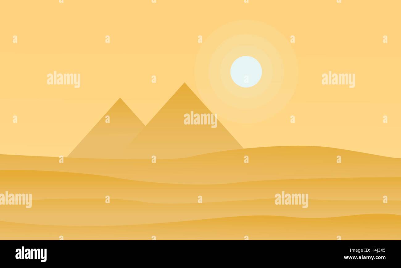 Silhouette of pyramid and sun Stock Vector Image & Art - Alamy