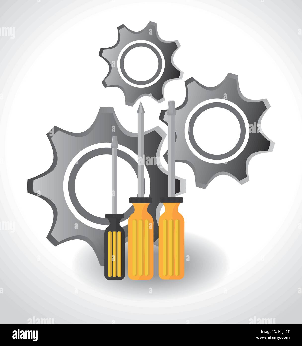 screwdriver and gears Stock Vector Image & Art - Alamy
