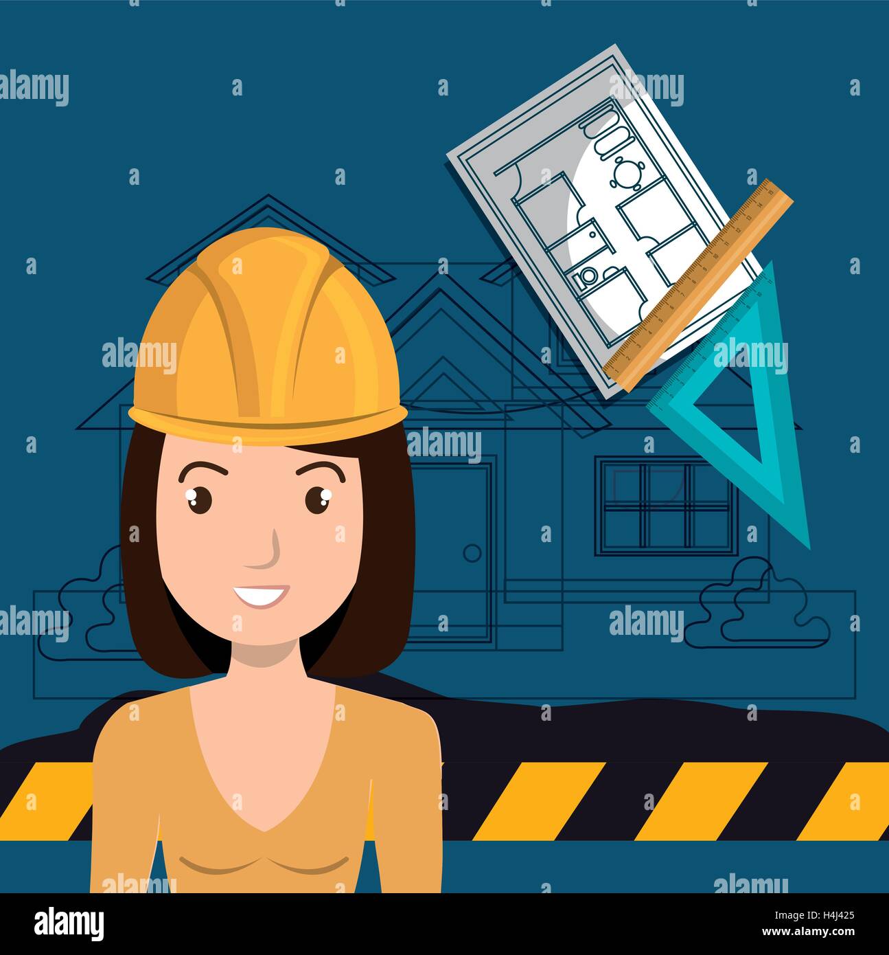 avatar woman architect Stock Vector Image & Art - Alamy