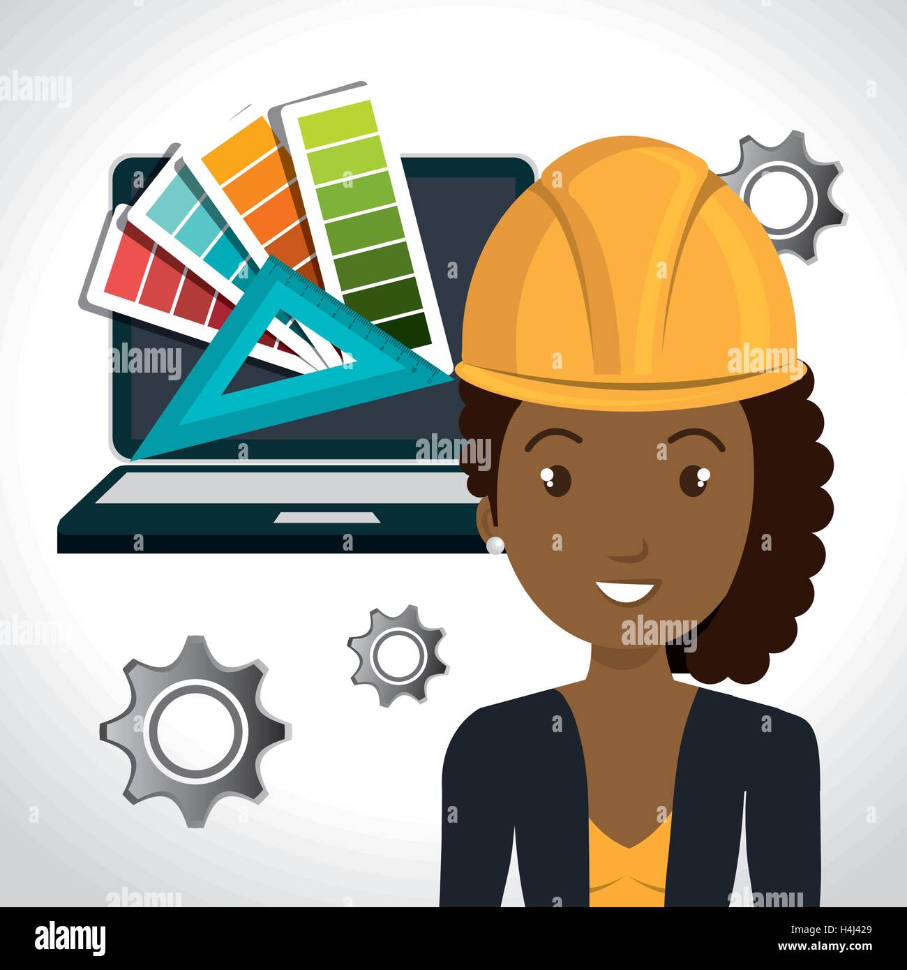 avatar woman architect Stock Vector Image & Art - Alamy