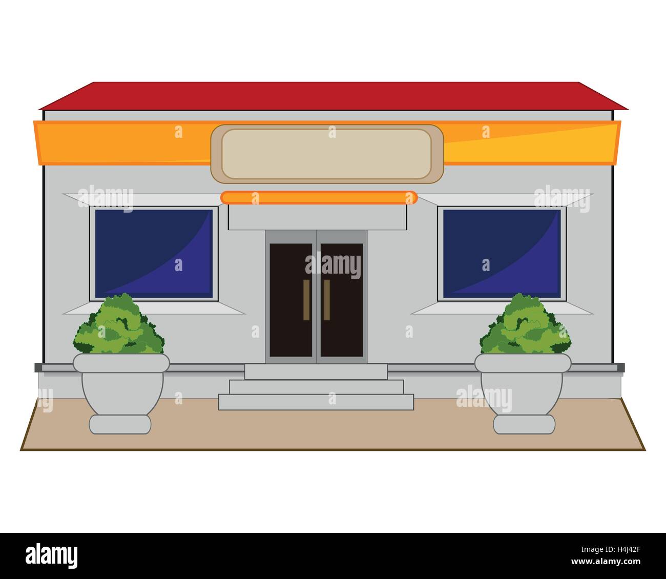 The Building of the small shop on street.Vector illustration Stock ...
