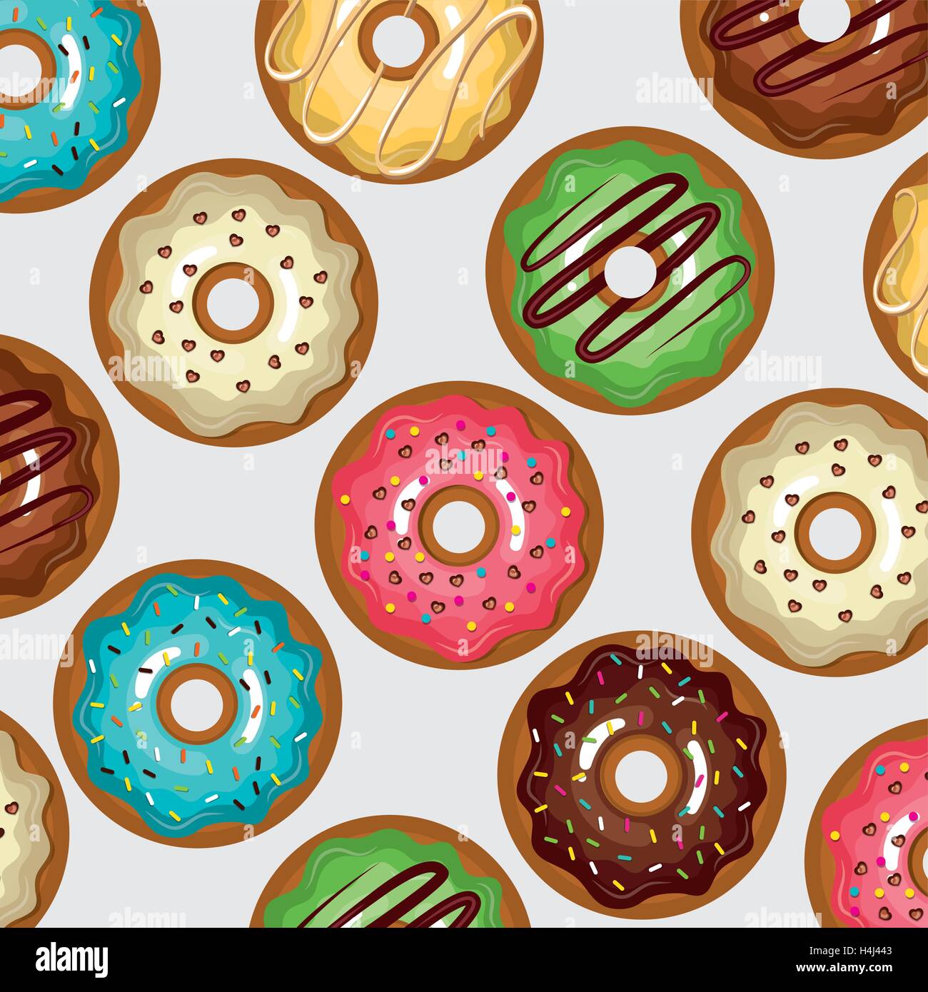 sweet donut set Stock Vector Image & Art - Alamy