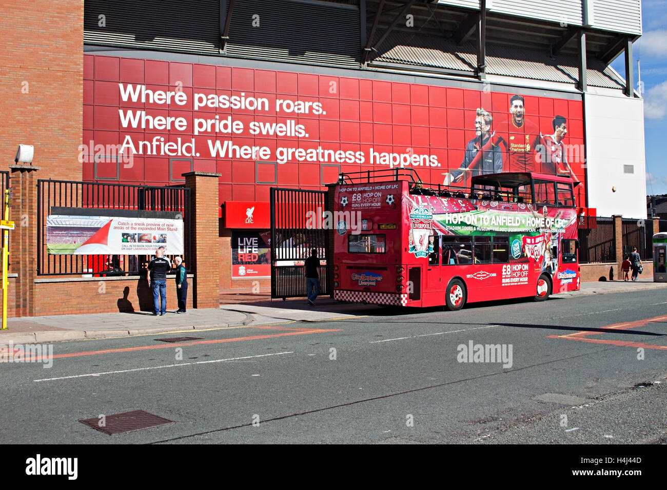 Liverpool Football Club Kop entrance with City Explorer Anfield Tour ...