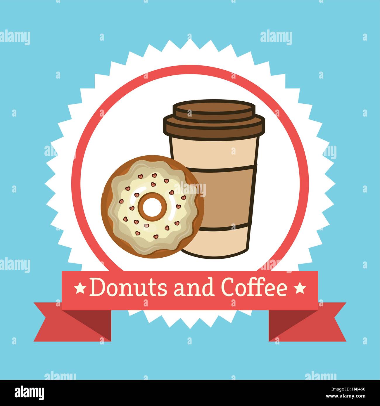 coffee and donuts design Stock Vector Image & Art - Alamy